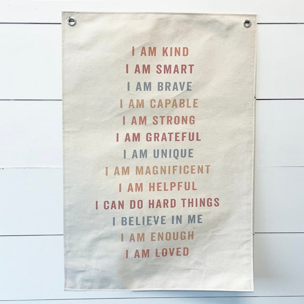 Positive Affirmations Wall Art Kids - Etsy