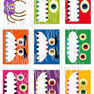 Digital Downloadable Monster Match Game - Etsy