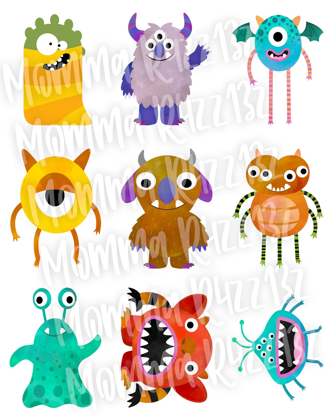 Digital Downloadable Monster Match Game - Etsy