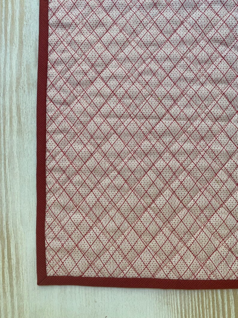 Red Lace Ribbon Mini Quilt - Etsy