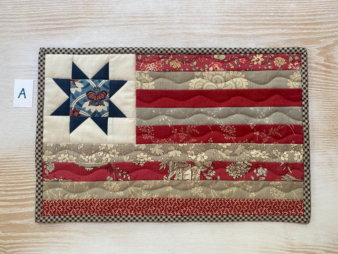 Patchwork American Flag Quilt (A) - Etsy