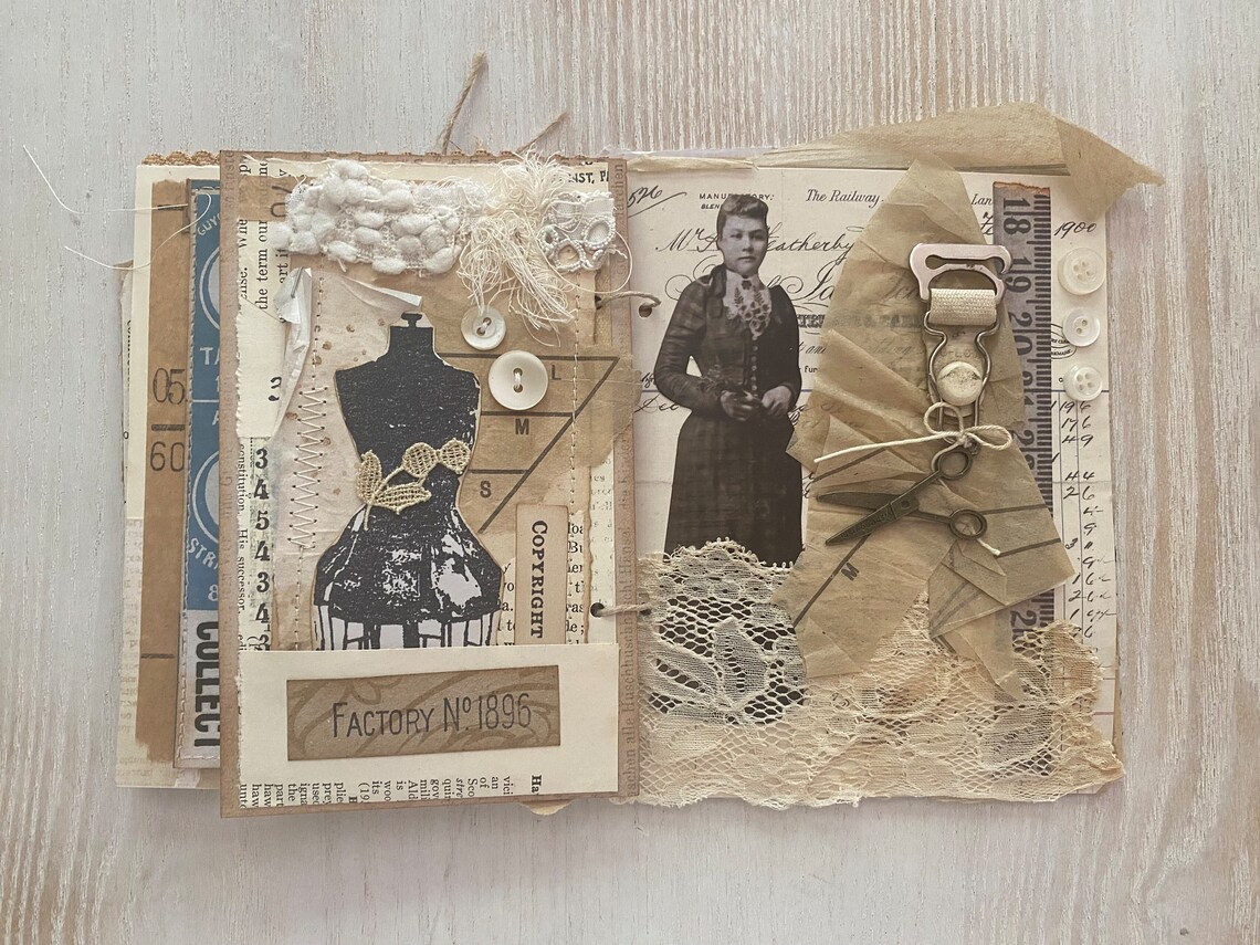 Vintage Photo/mixed Media Junk Journal - Etsy