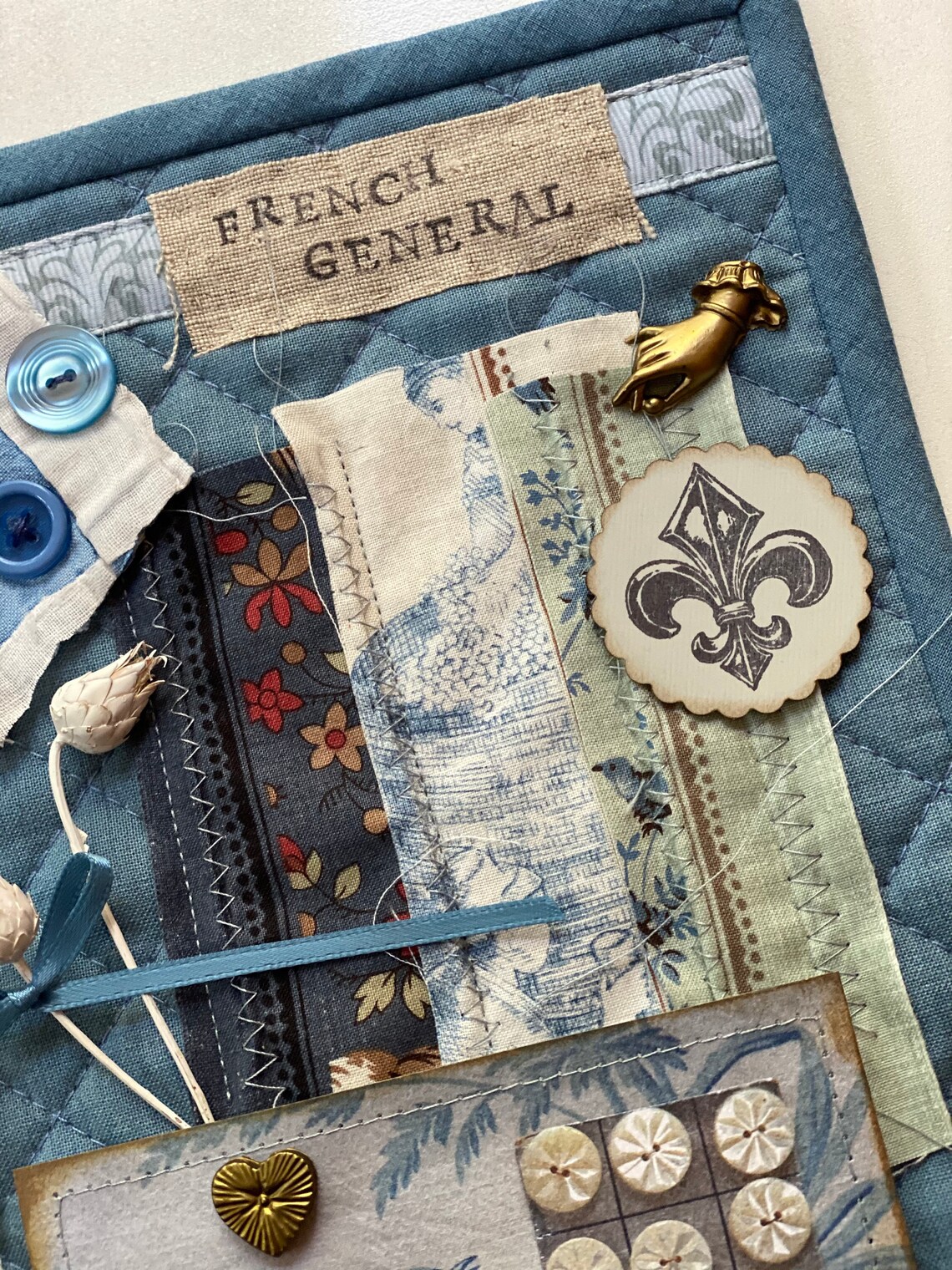 French General Blue College Quilt - Etsy