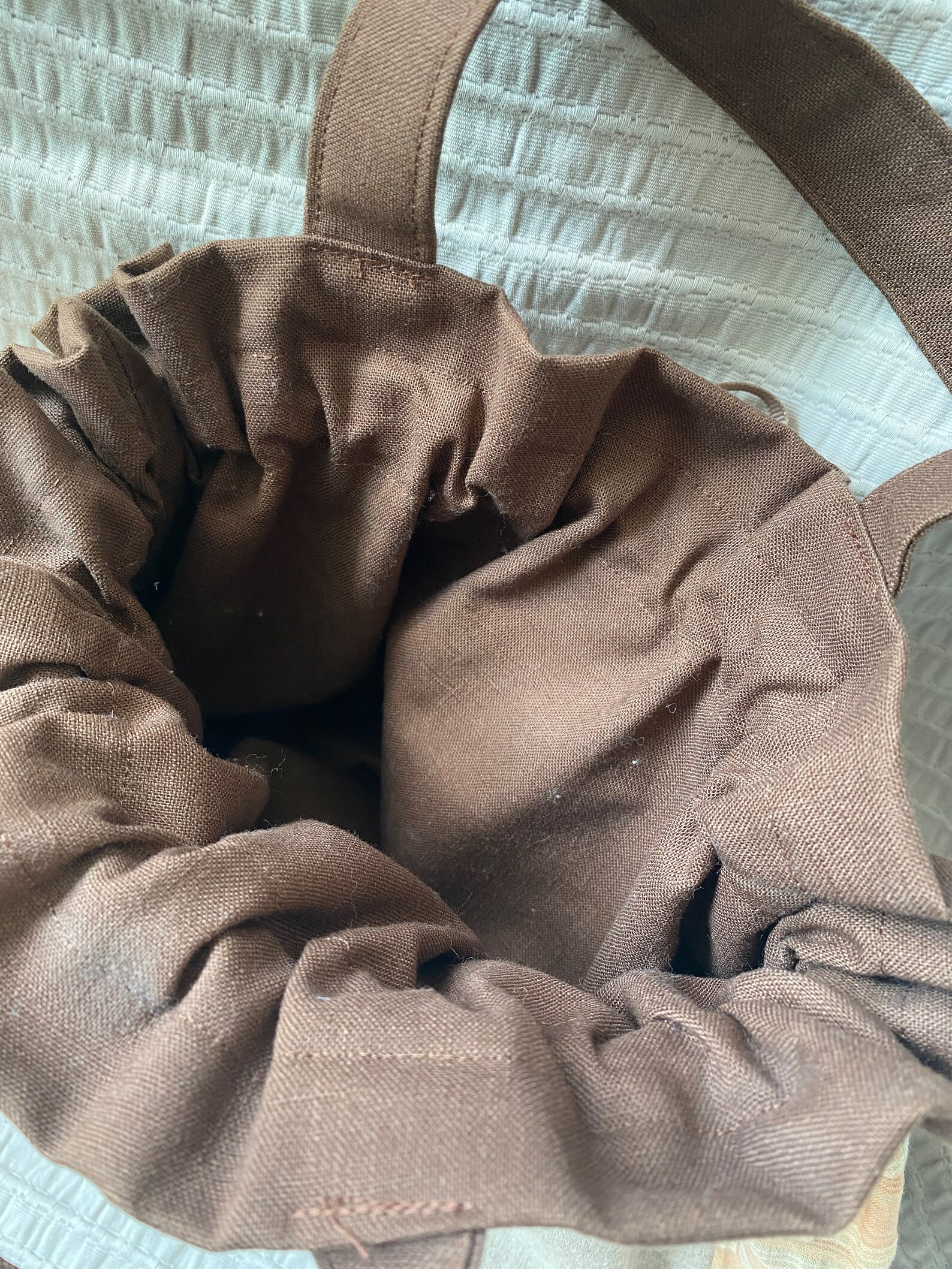 Handmade Granny Bag With Cinched Ribbon Top - Etsy