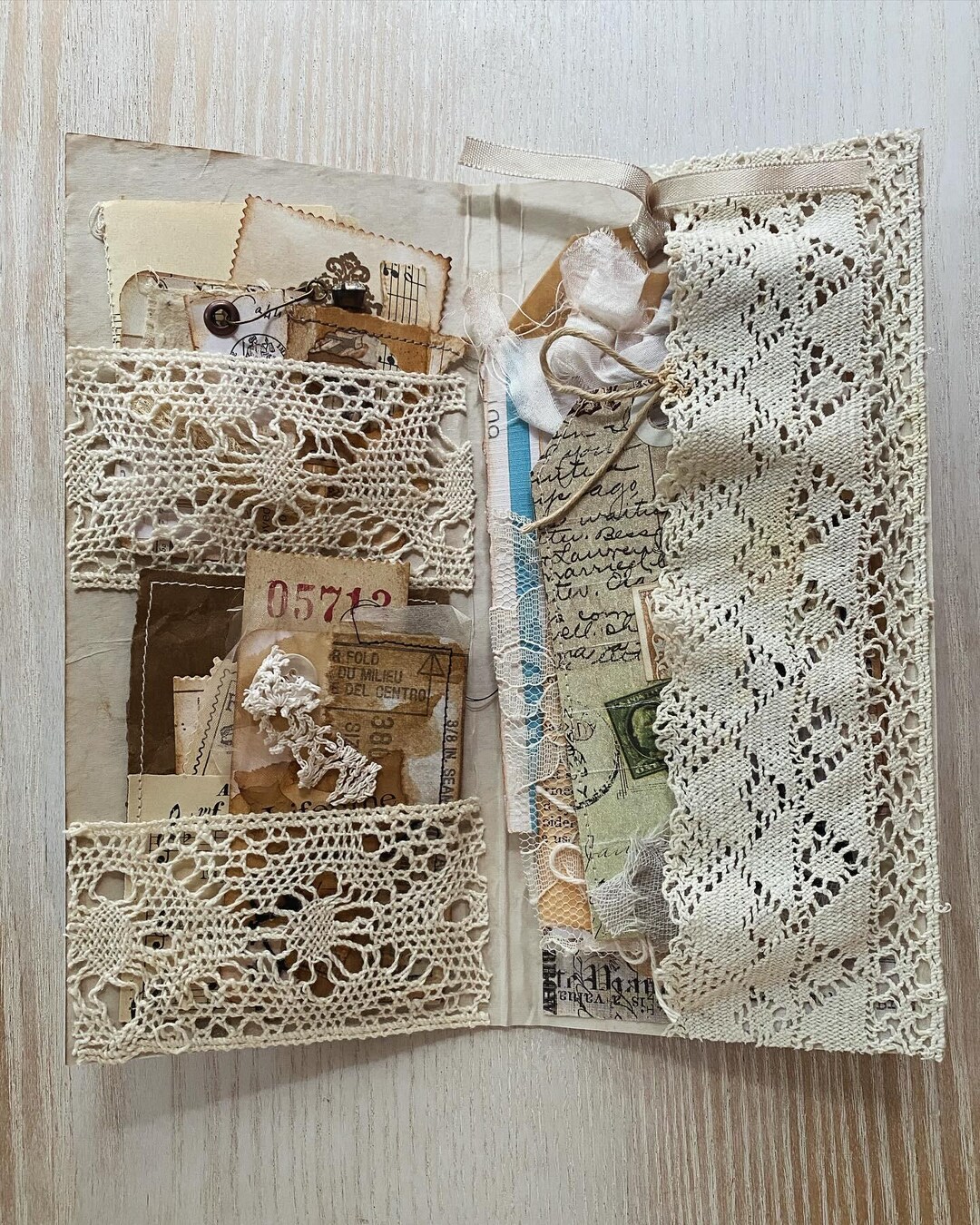 Junk Journal Style Ephemera Folder With Handmade Pieces - Etsy