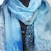 Cerulean Blue Silk Scarf Hand Painted Silk Scarf, Scarf to Wear at ...