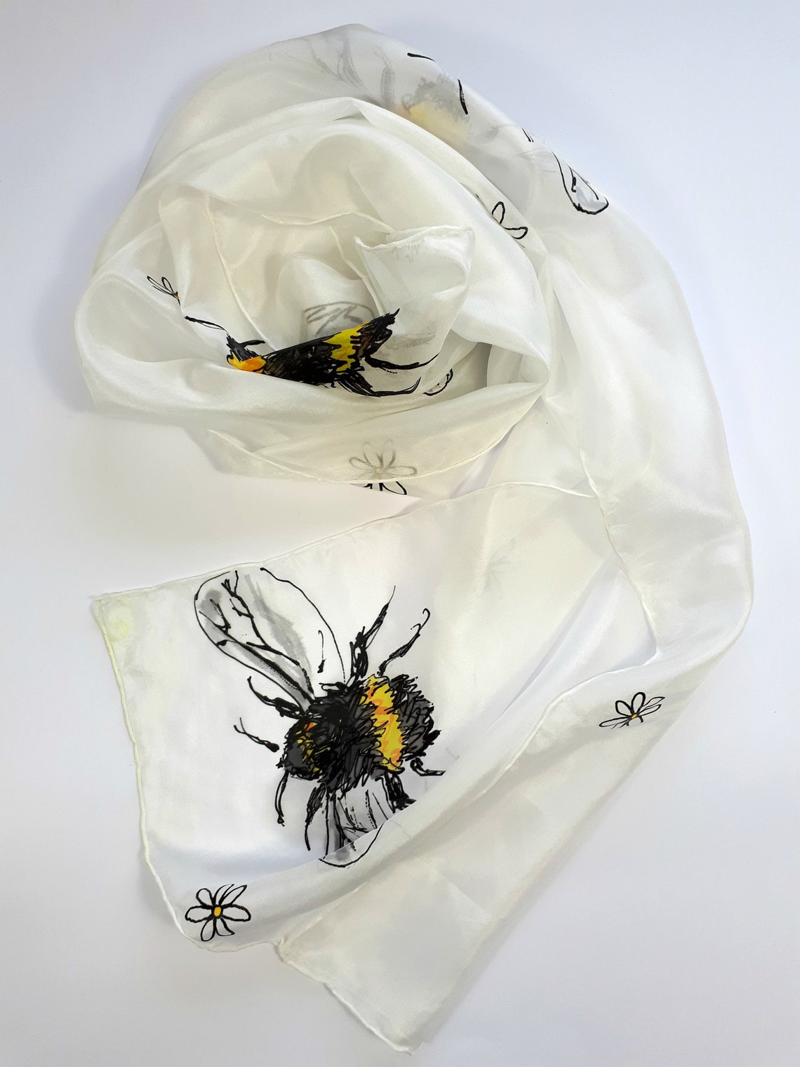 Bumblebee Scarf Bees Silk Scarf Honey Bee Gifts Bee | Etsy