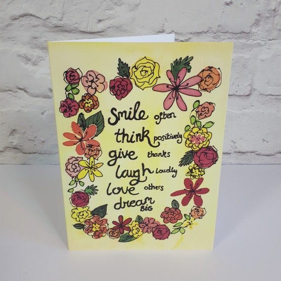 Paper Encouragement Cards Greeting Cards Inspiring quote card ...