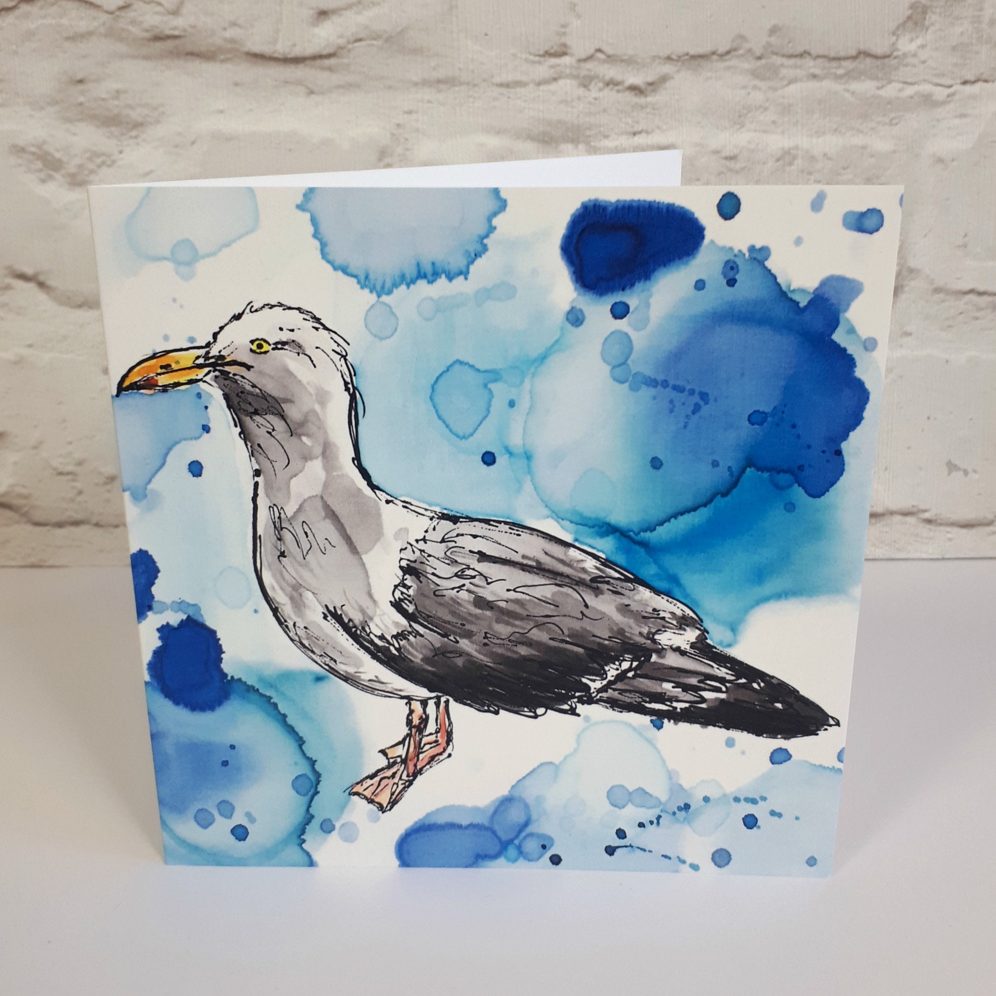 Seagull Card British Seagull Art Nautical Birthday Card - Etsy Ireland