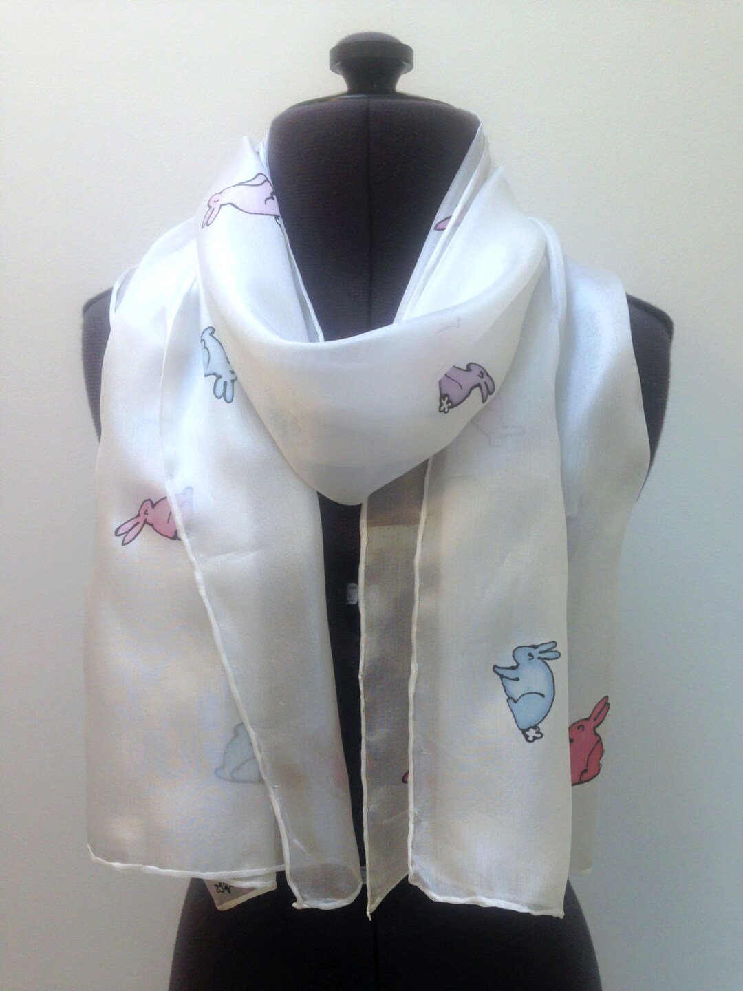 Bunny Silk Scarf ~ Womens Easter Accessories, Easter Scarf, Girls ...