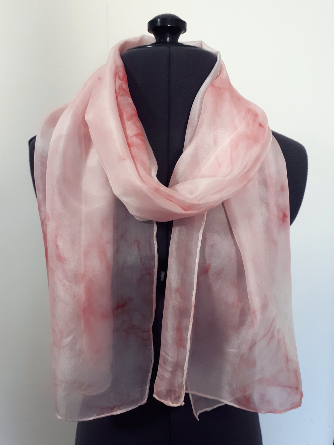 Baby Pink Silk Scarf ~ Light Pink Silk Scarf, Rose Pink Accessories ...