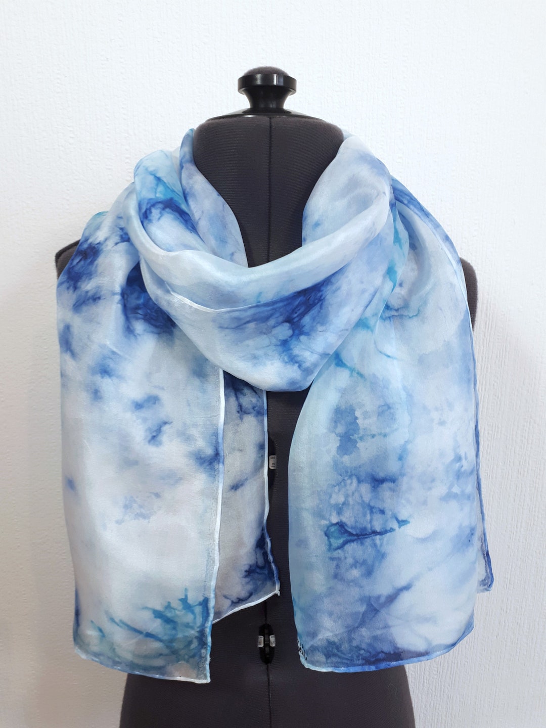 Sky Blue Scarf ~ Spring Silk Scarf, Mothers Gifts for Her, Baby Blue ...