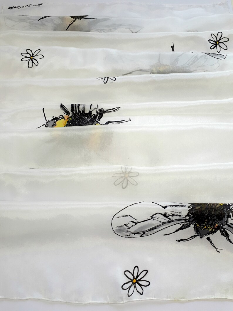 Bumblebee Scarf Bees Silk Scarf Honey Bee Gifts Bee - Etsy