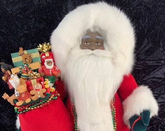 Life Size African American Santa Claus - Etsy