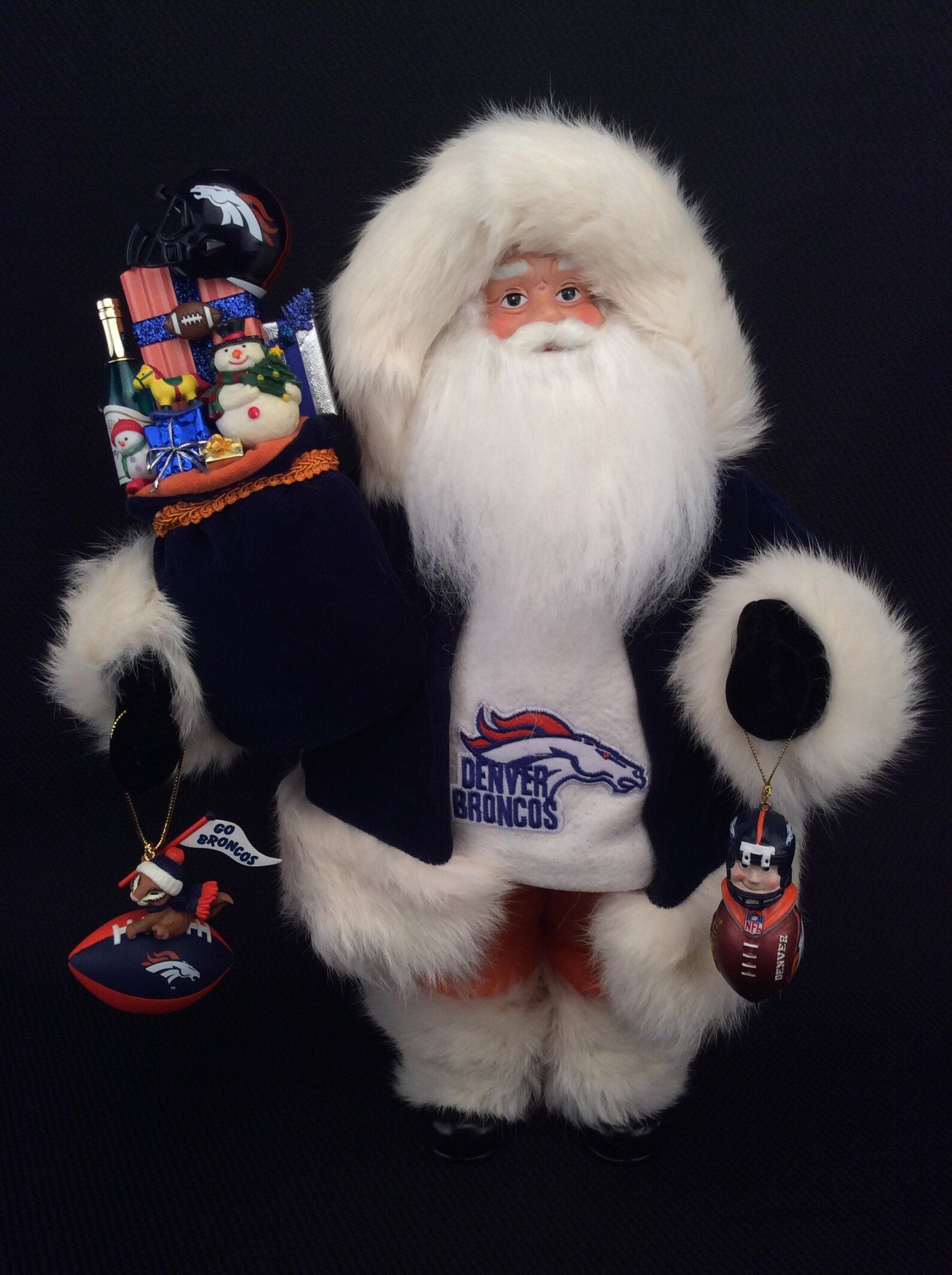 Christmas Santa Claus Denver Broncos Santahandmade Santa - Etsy
