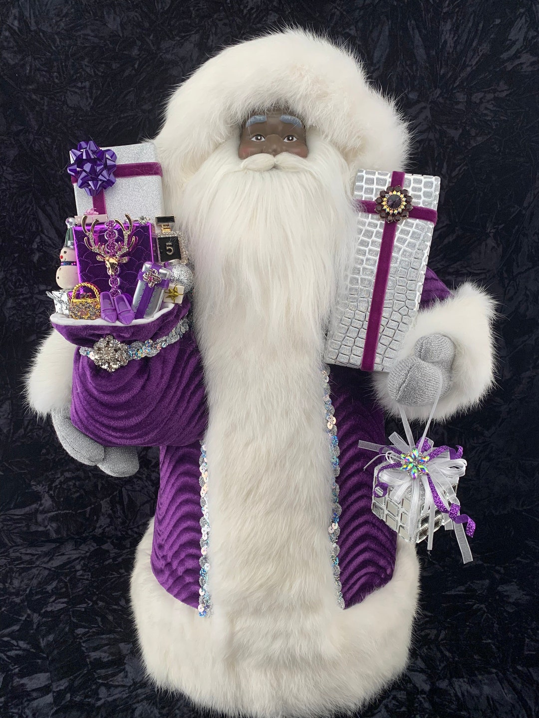 Bougie AA Santa Claus, Christmas, Black Santa Doll, Santa Dolls ...