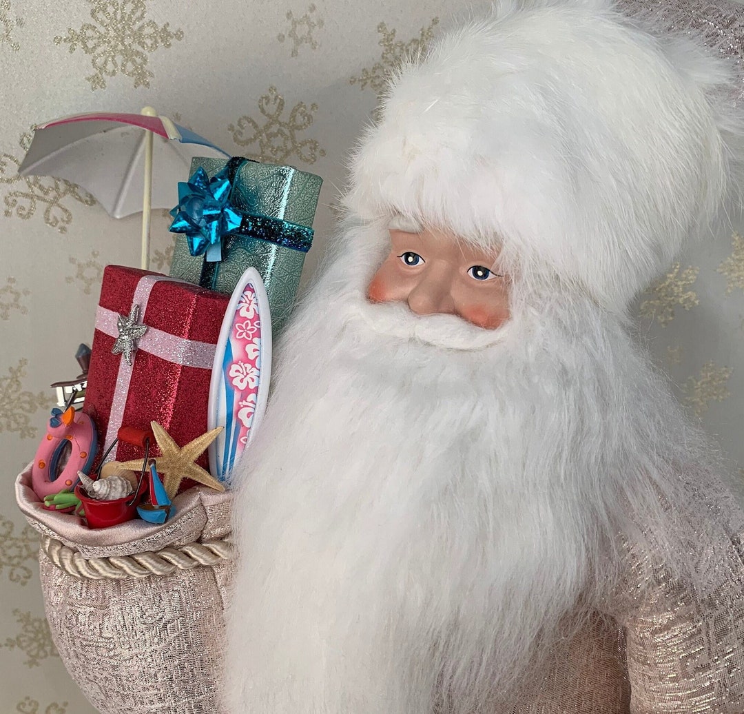 Beach Santa Claus, Christmas, Santa Claus, Handmade Santa, Santa Claus ...