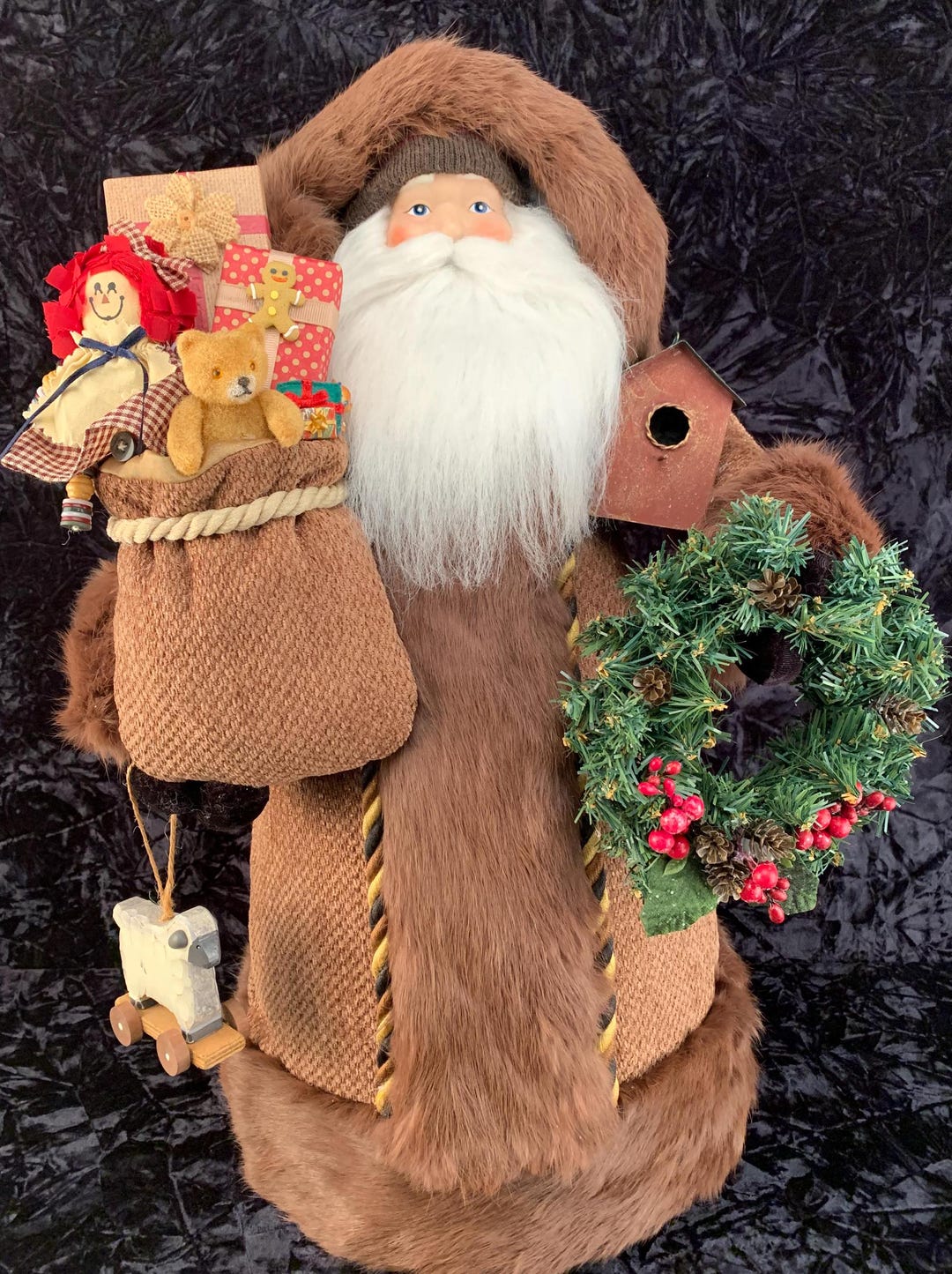 Santa Dolls, Christmas, Old World Santa, Woodsy Santa Claus, Handmade ...