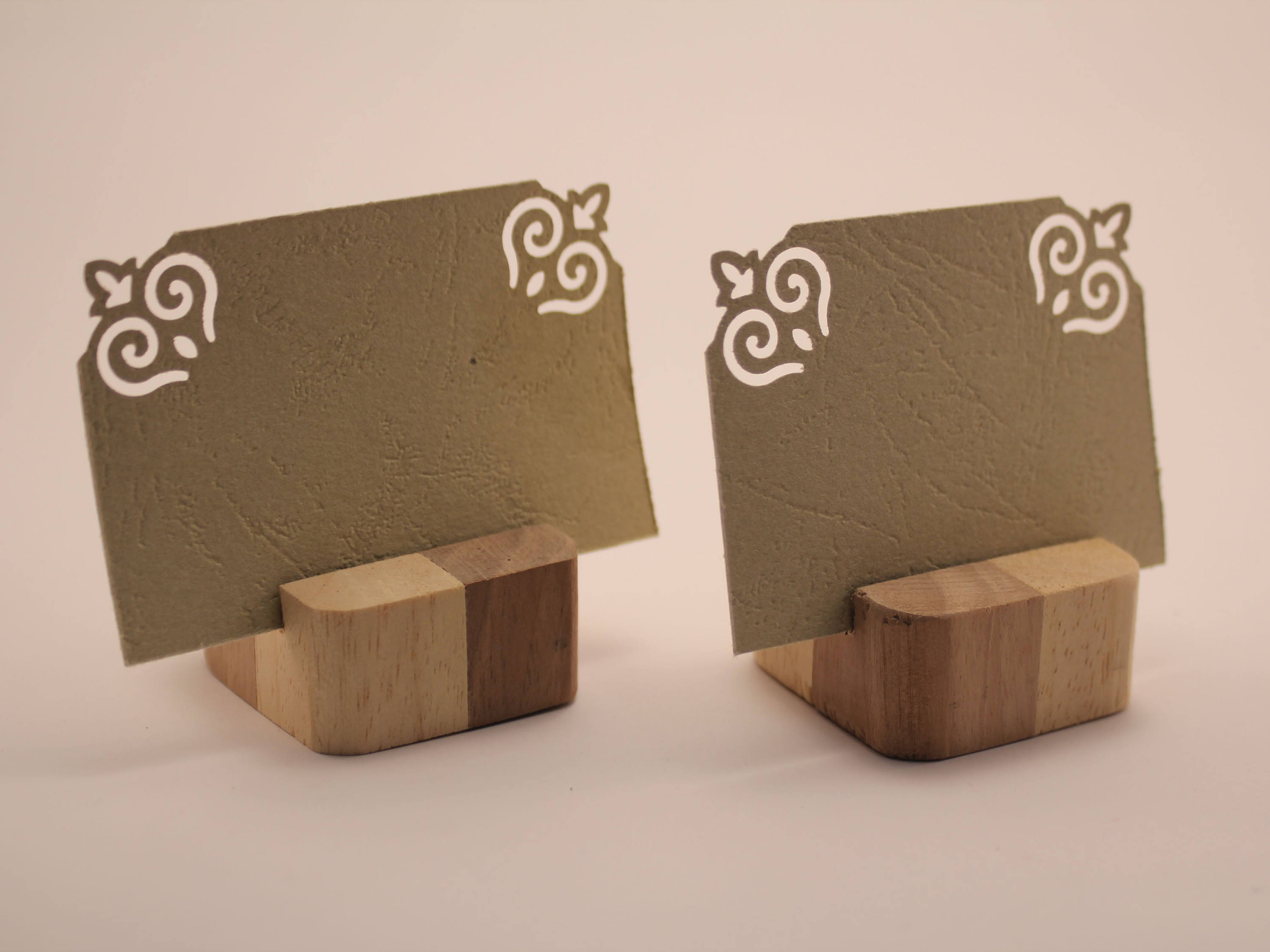 Set of 10 Samba Walnut Wood Card Holders Wood Card Holders - Etsy