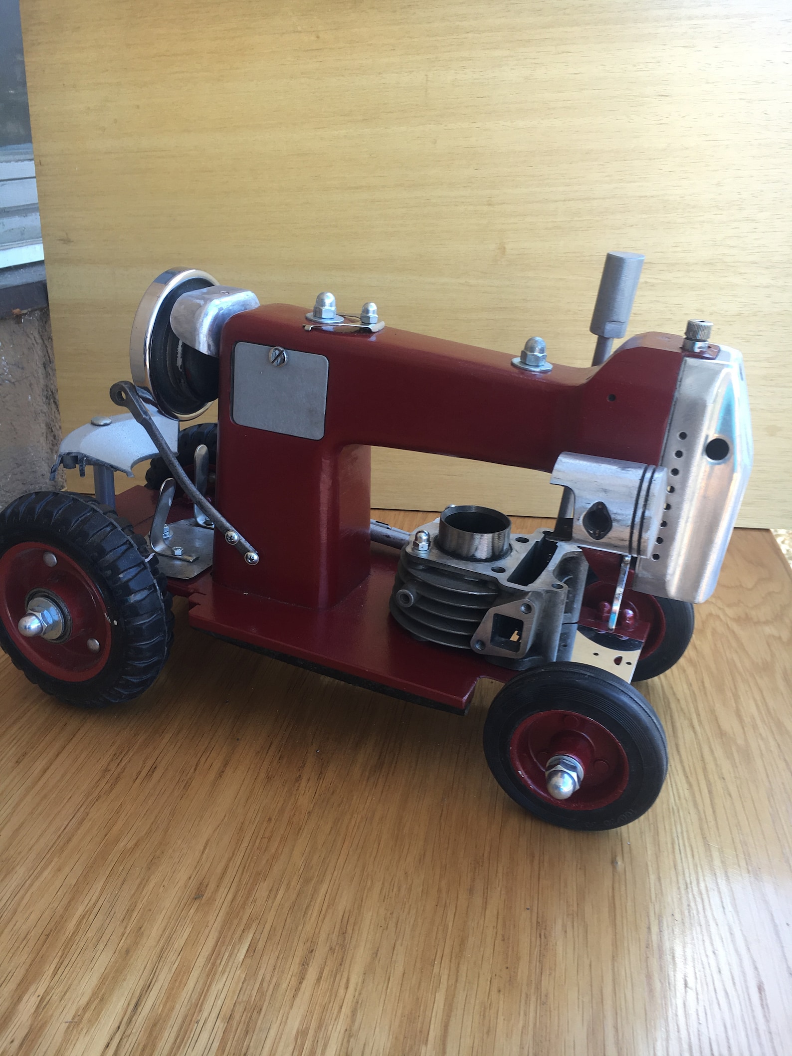 Sewing Machine Tractor Man Cave Decor Scrap Metal Art Metal Sculpture ...