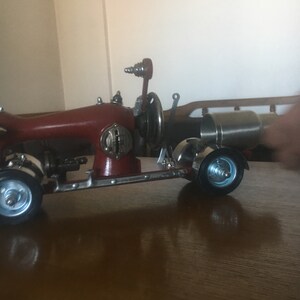 Sewing Machine Hot Rod Car Man Cave Decor Scrap Metal Art Metal ...