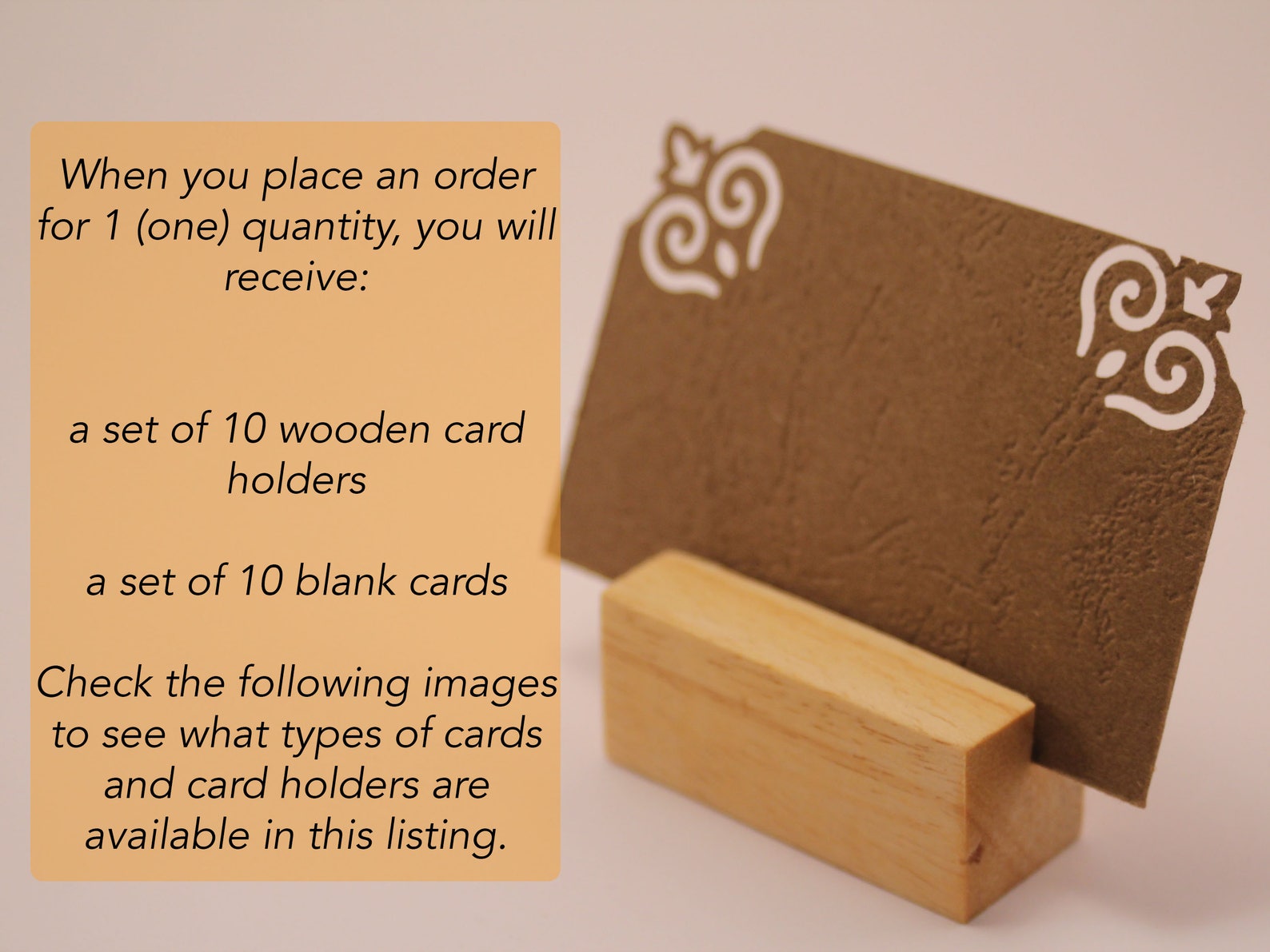 Set of 10 Samba Wood Card Holders Wood Card Holders Table Card Holders ...