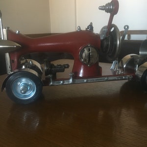 Sewing Machine Hot Rod Car Man Cave Decor Scrap Metal Art Metal ...