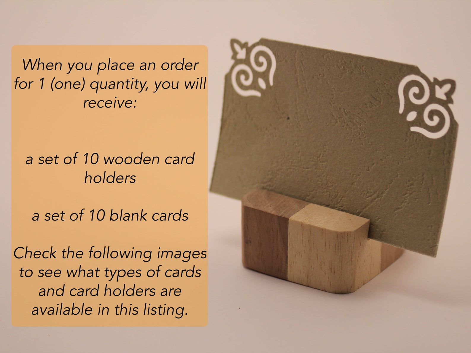 Set of 10 Samba Walnut Wood Card Holders Wood Card Holders - Etsy