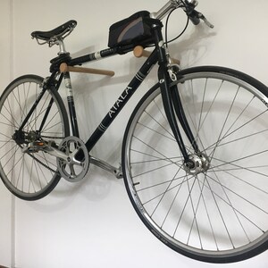 Bike Rack With Cap Wall Mount Wooden Bicycle Holder With Cap Bicycle ...