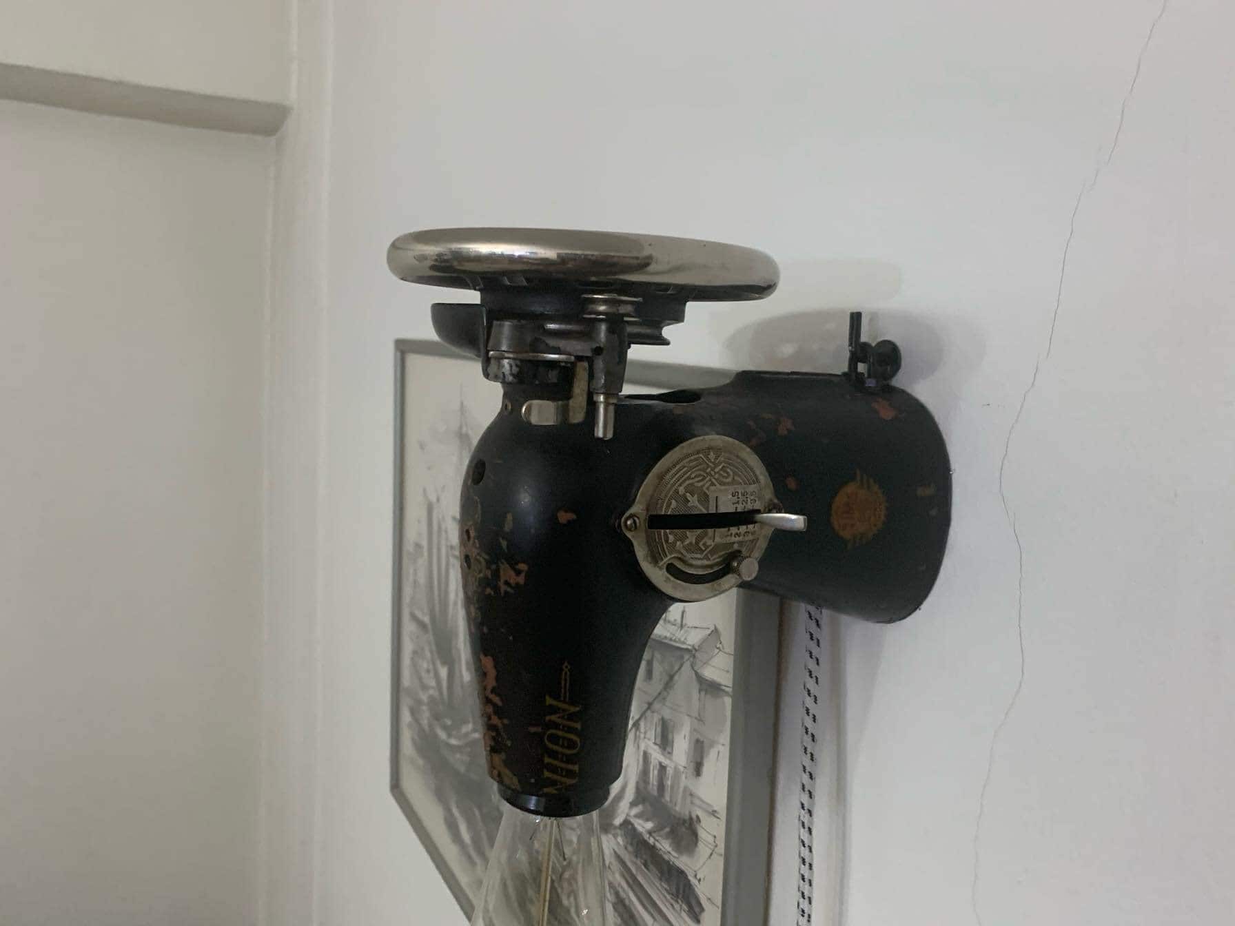 Antique Sewing Machine Lamp Vintage Sewing Machine Lighting Steampunk ...