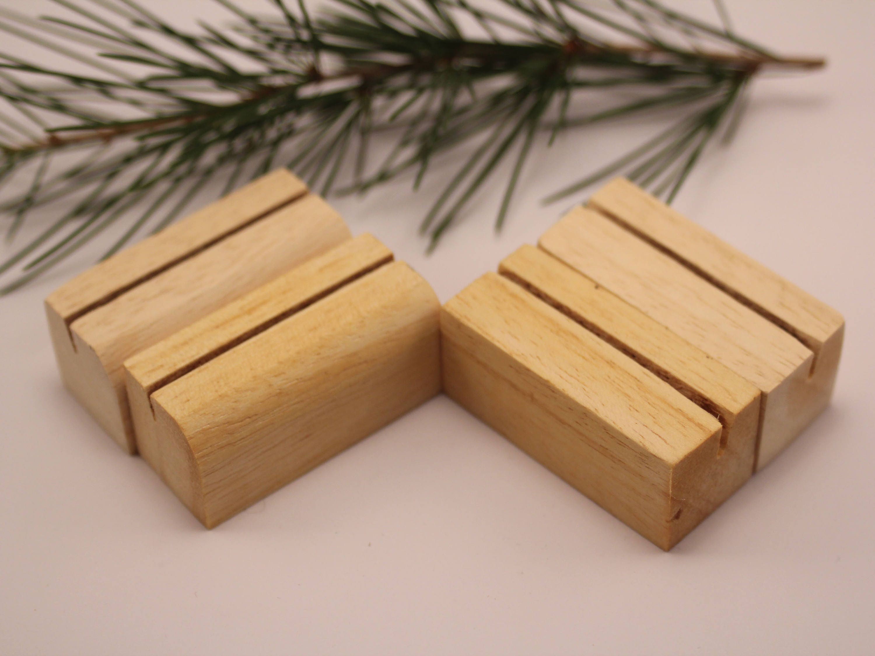 Set of 10 Samba Wood Card Holders Wood Card Holders Table Card Holders ...