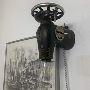 Antique Sewing Machine Lamp Vintage Sewing Machine Lighting Steampunk ...