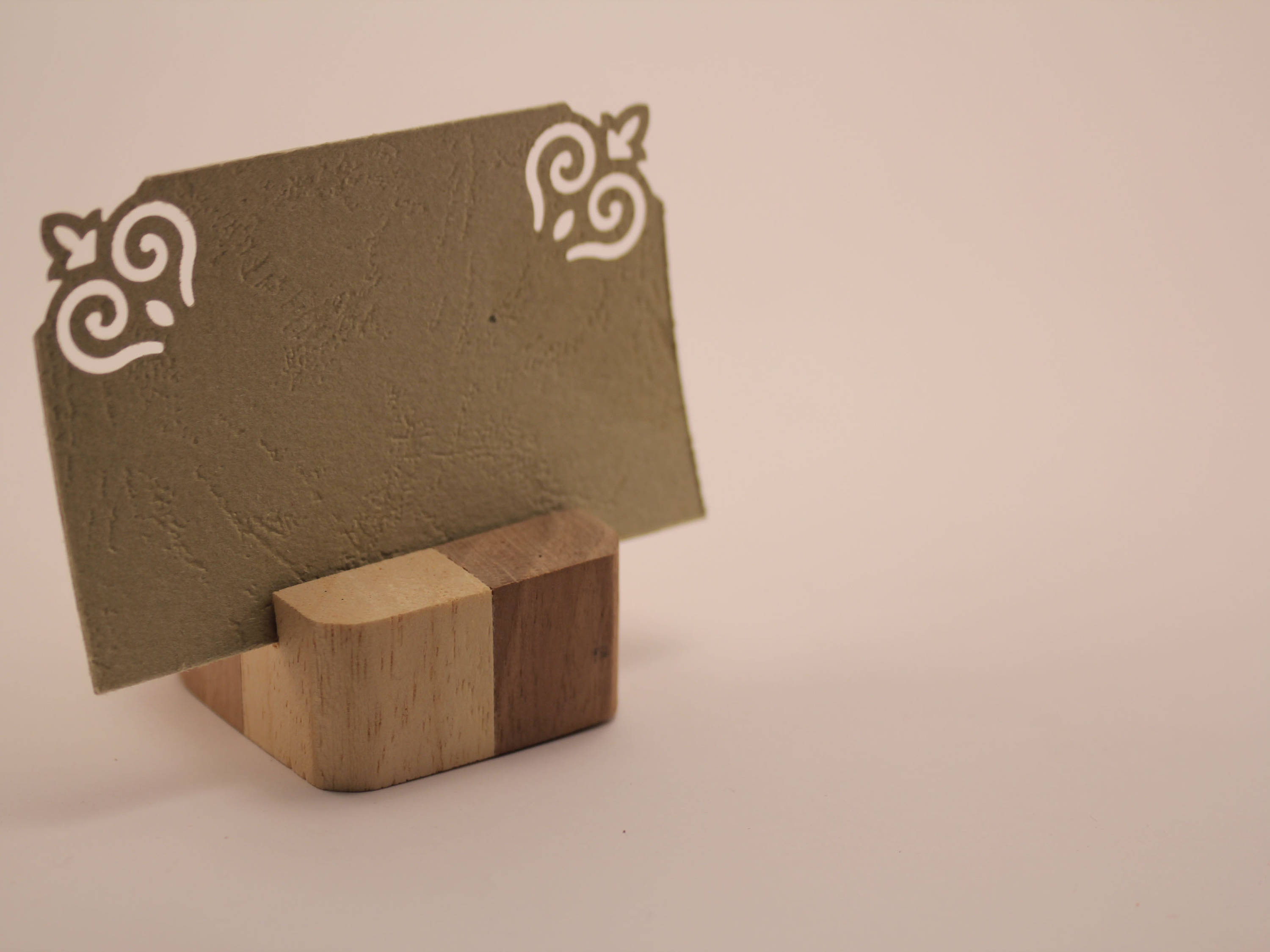 Set of 10 Samba Walnut Wood Card Holders Wood Card Holders - Etsy