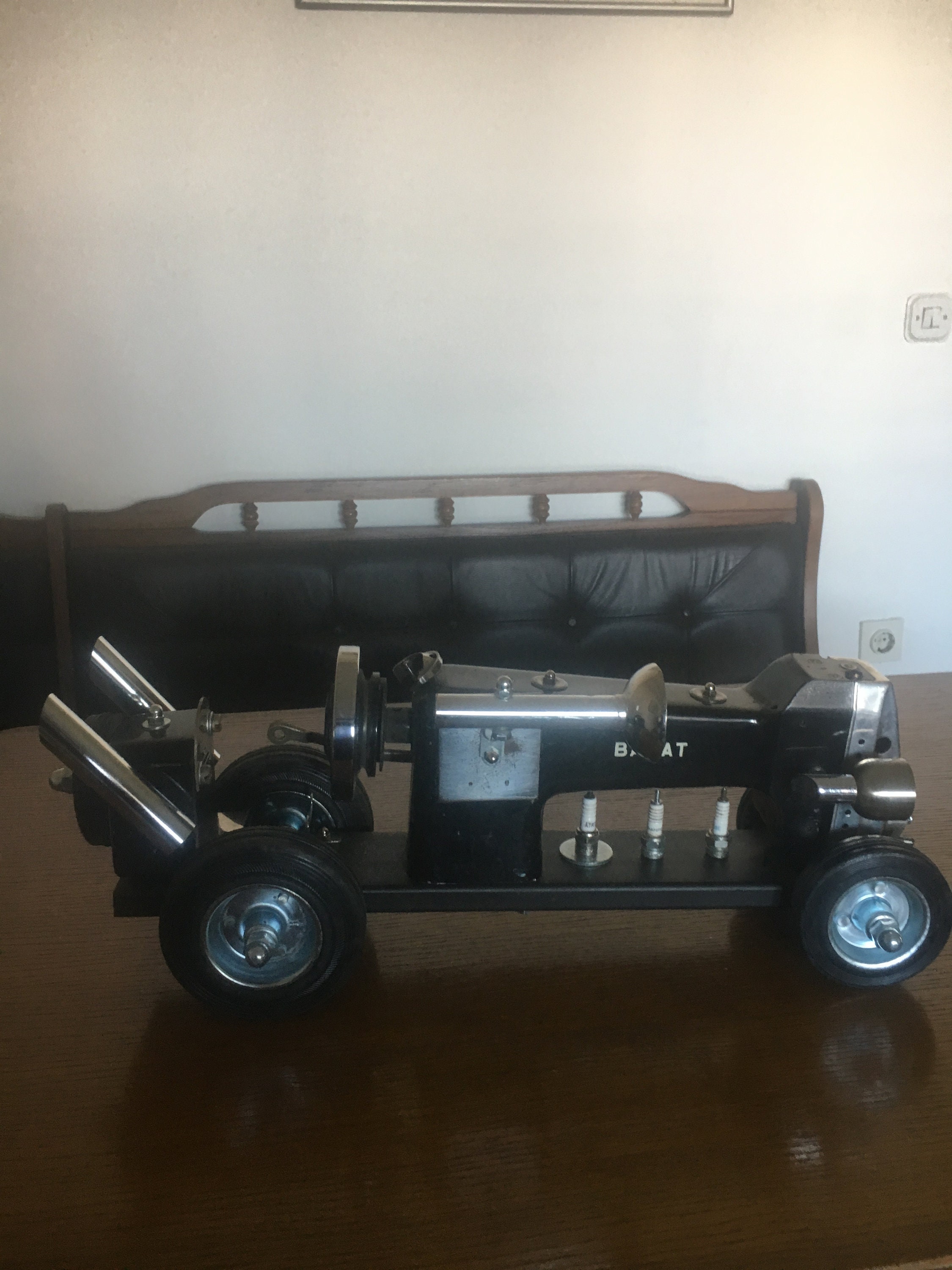 Sewing Machine Hot Rod Car Man Cave Decor Scrap Metal Art Metal ...