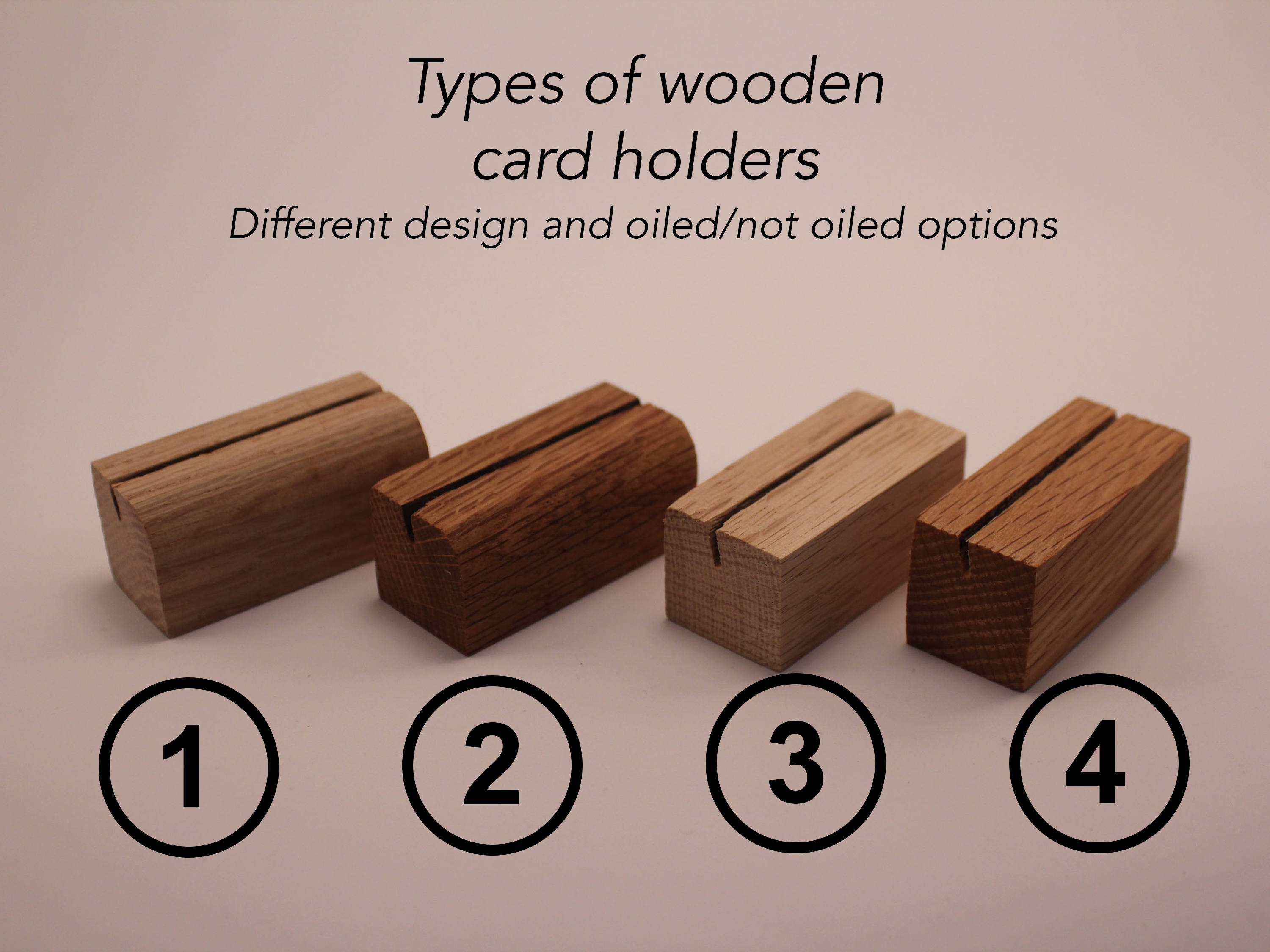 Set of 10 Oak Wood Card Holders Wood Card Holders Table - Etsy