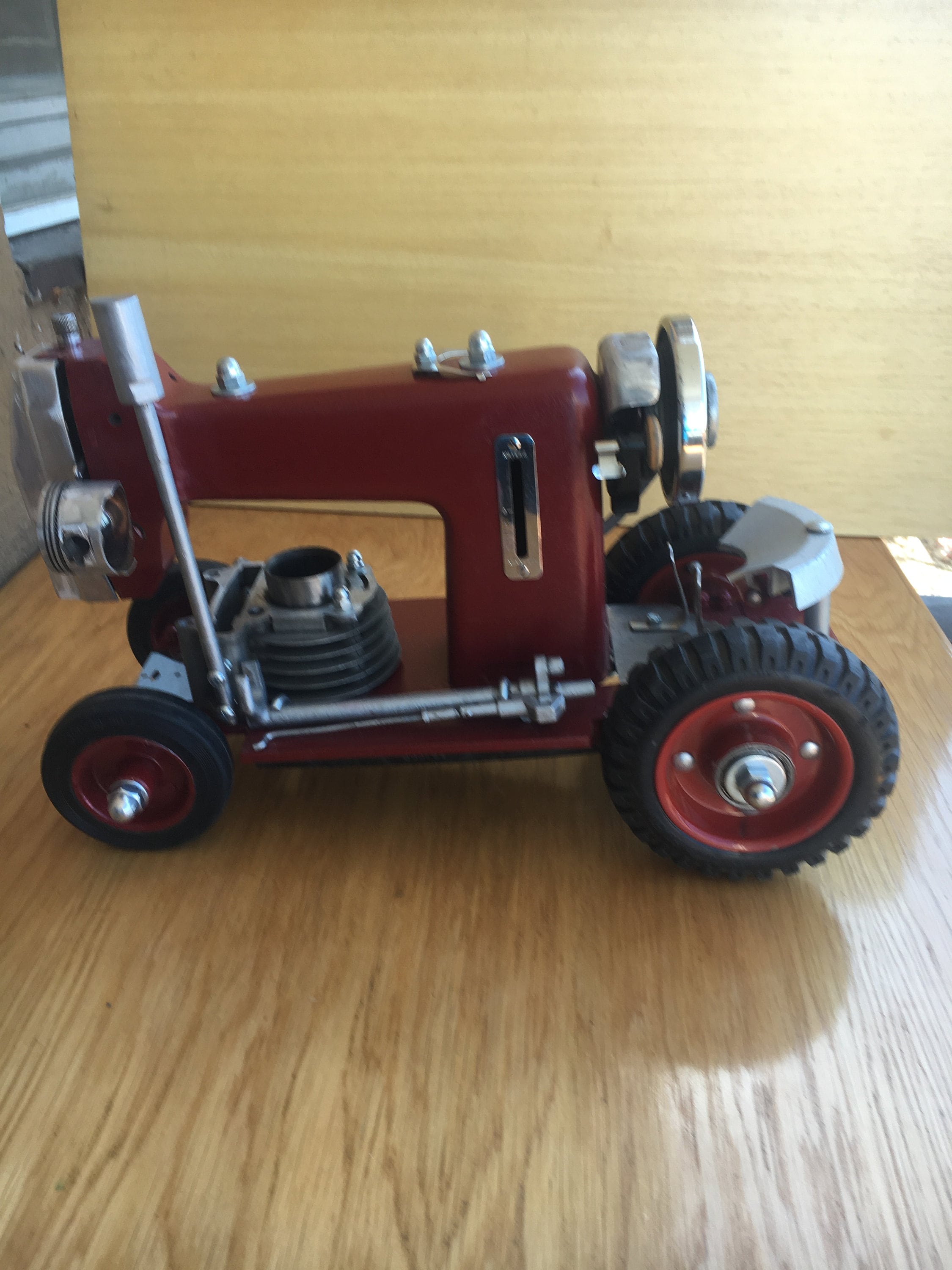 Sewing Machine Tractor Man Cave Decor Scrap Metal Art Metal Sculpture ...