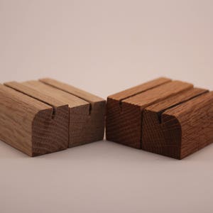 Set of 10 Oak Wood Card Holders Wood Card Holders Table Card Holders ...