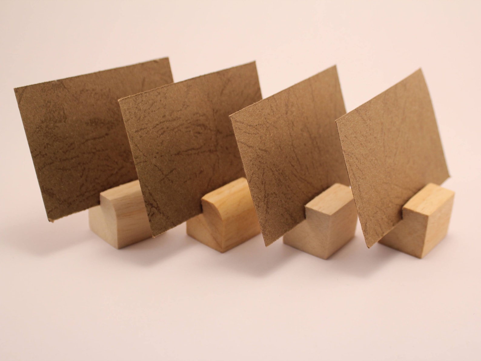 Set of 10 Samba Wood Card Holders Wood Card Holders Table Card Holders ...