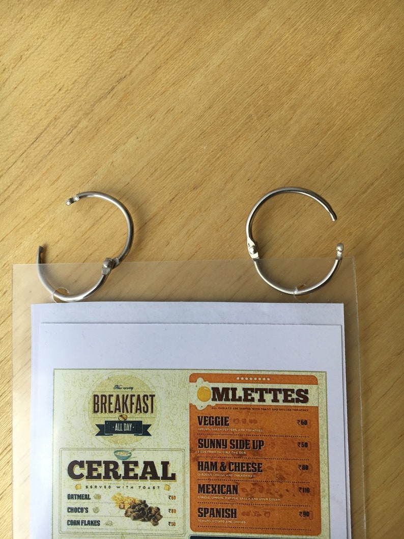 Menu Stand Wooden Double Post Menu Holder Flip Menu Organizer Menu ...