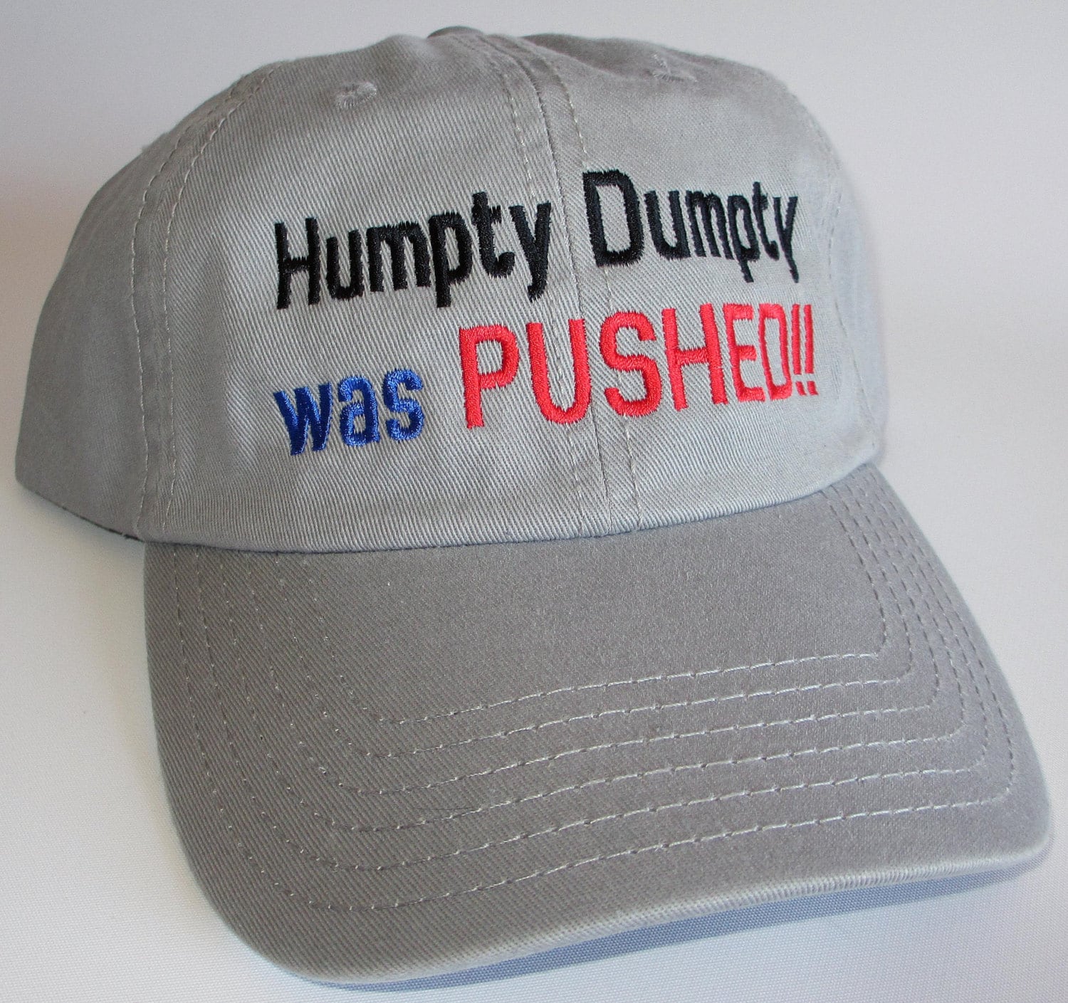 Custom Embroidered Hats / Caps, Humpty Dumpty Was PUSHED!! - Etsy