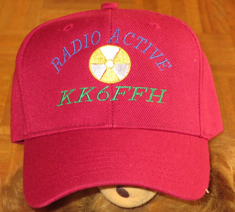 Custom Embroidered Hats / Caps, "ham RADIO Hat" With Radio Active and ...