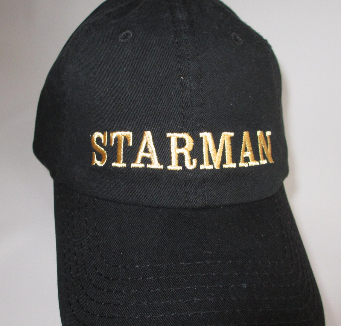 Custom Embroidered Hats / Caps, STARMAN Cap - Etsy
