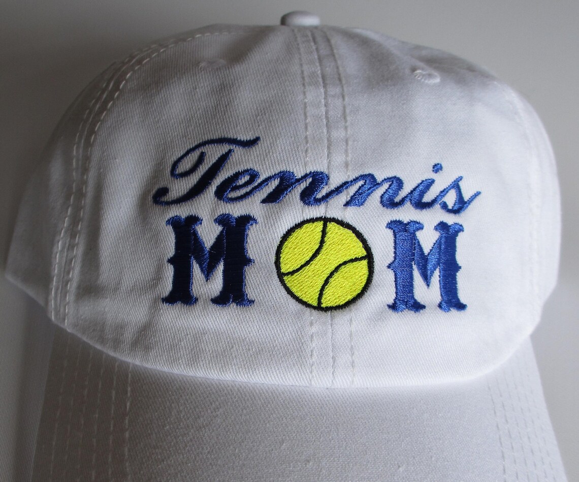 Custom Embroidered Hats / Caps Tennis MOM | Etsy