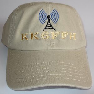 Custom Embroidered Hats / Caps, "ham RADIO Hat" With Radio Antenna and ...