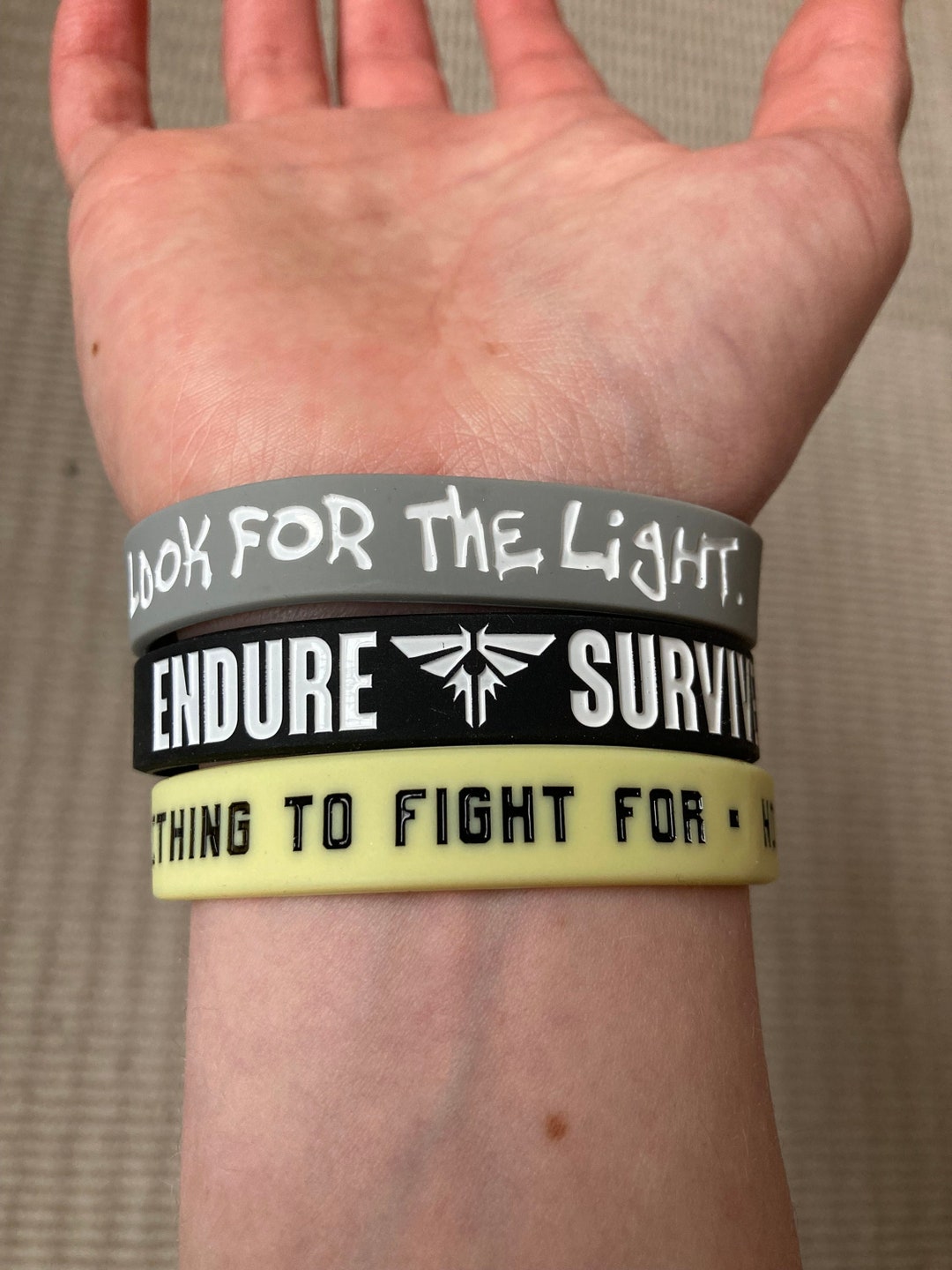 The Last of Us Bracelet Set 3 Pack Silicone Wristband TLOU Endure ...