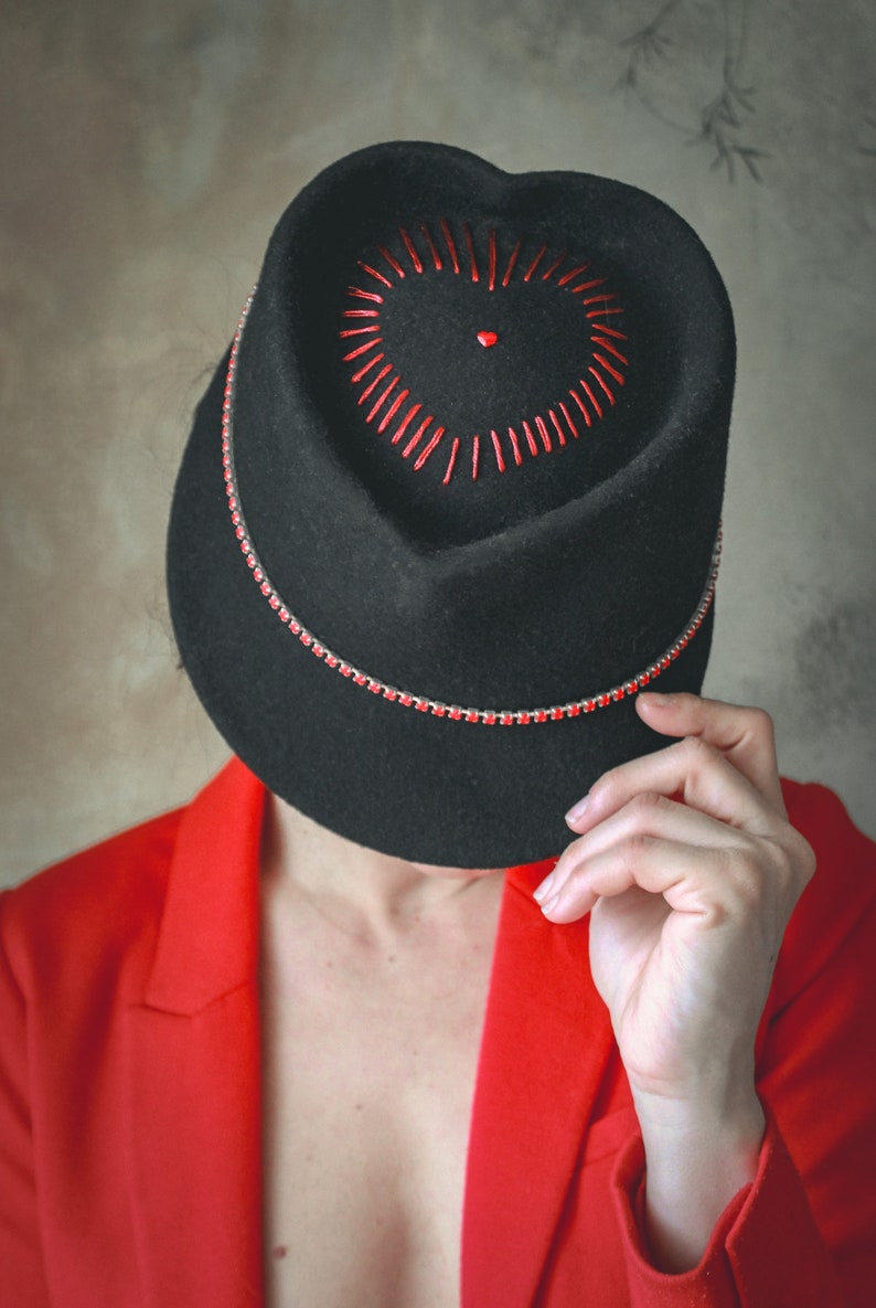 Heart Shape Cap, Heart Hat, Red Woman Hat, Romantic, Gift for Her ...