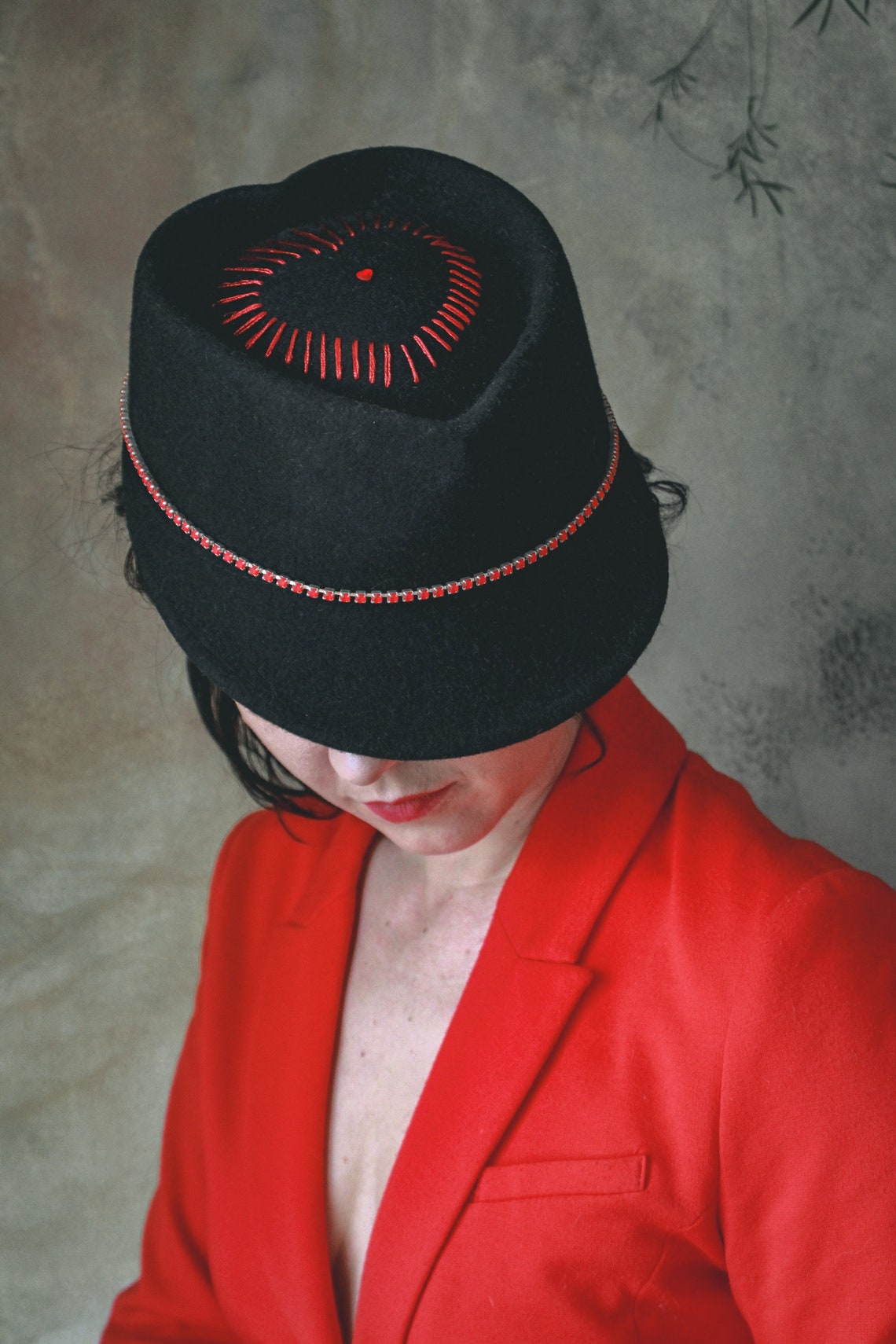 Heart Shape Cap, Heart Hat, Red Woman Hat, Romantic, Gift for Her ...