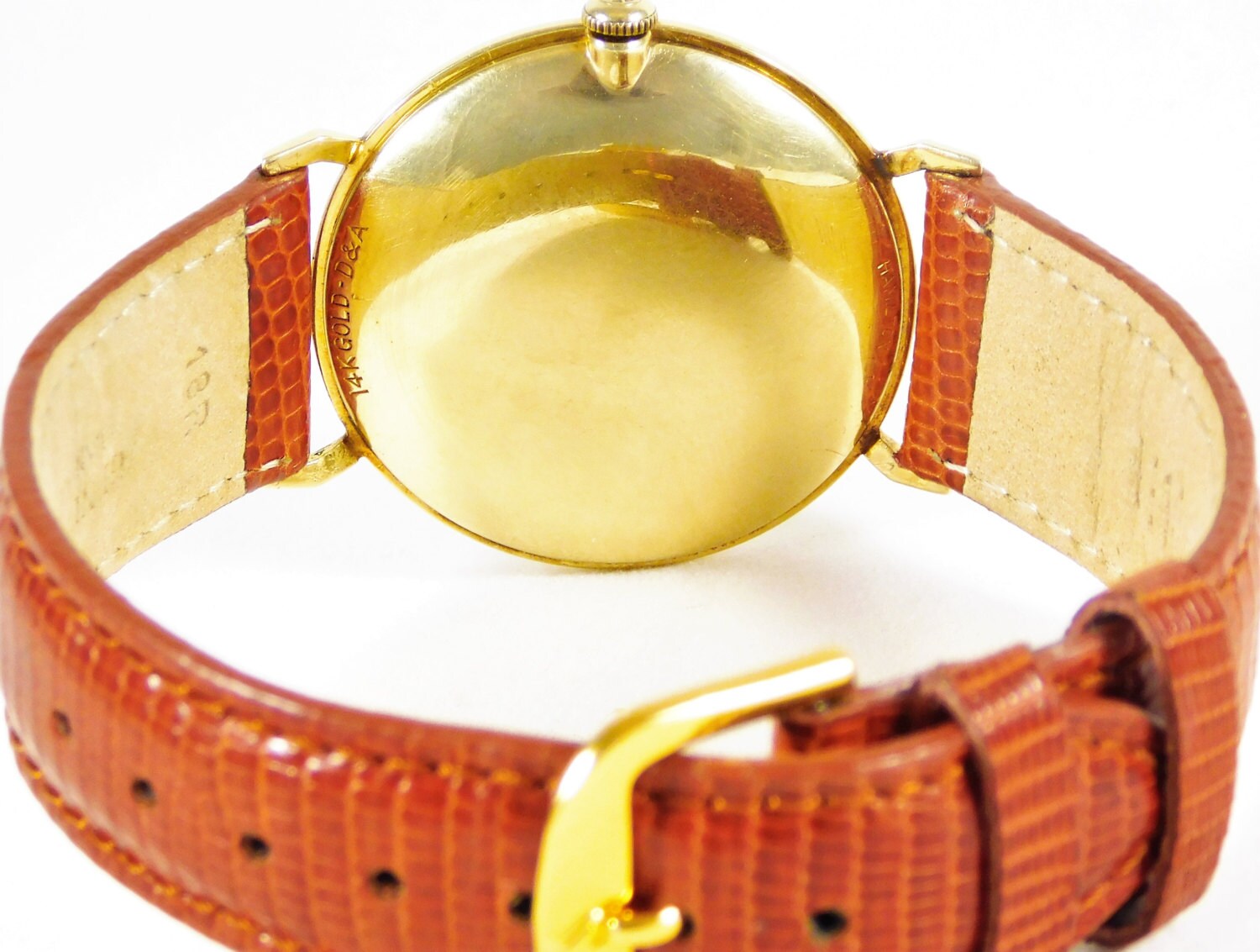 14k Vintage Gentlemans Hamilton Bubbleback Wristwatch - Etsy