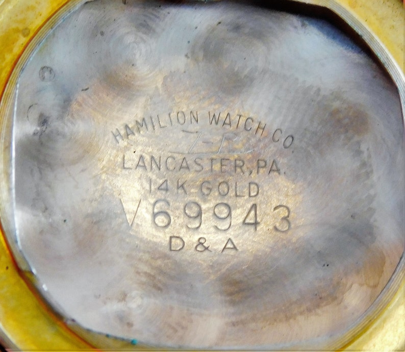 14k Vintage Gentlemans Hamilton Bubbleback Wristwatch - Etsy