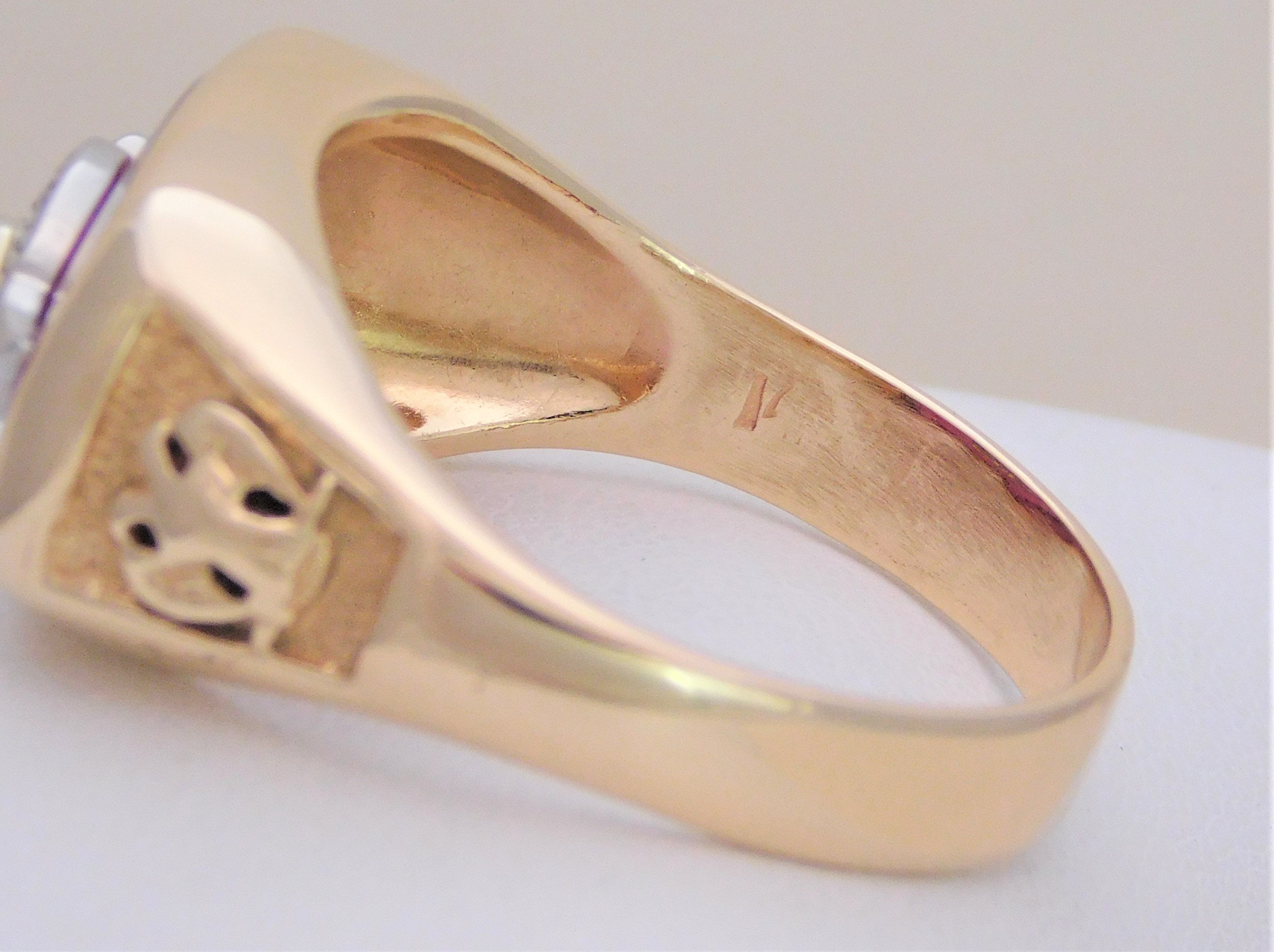 Vintage 14k Gold Ruby and Diamond Shriner’s Masonic Ring - Etsy